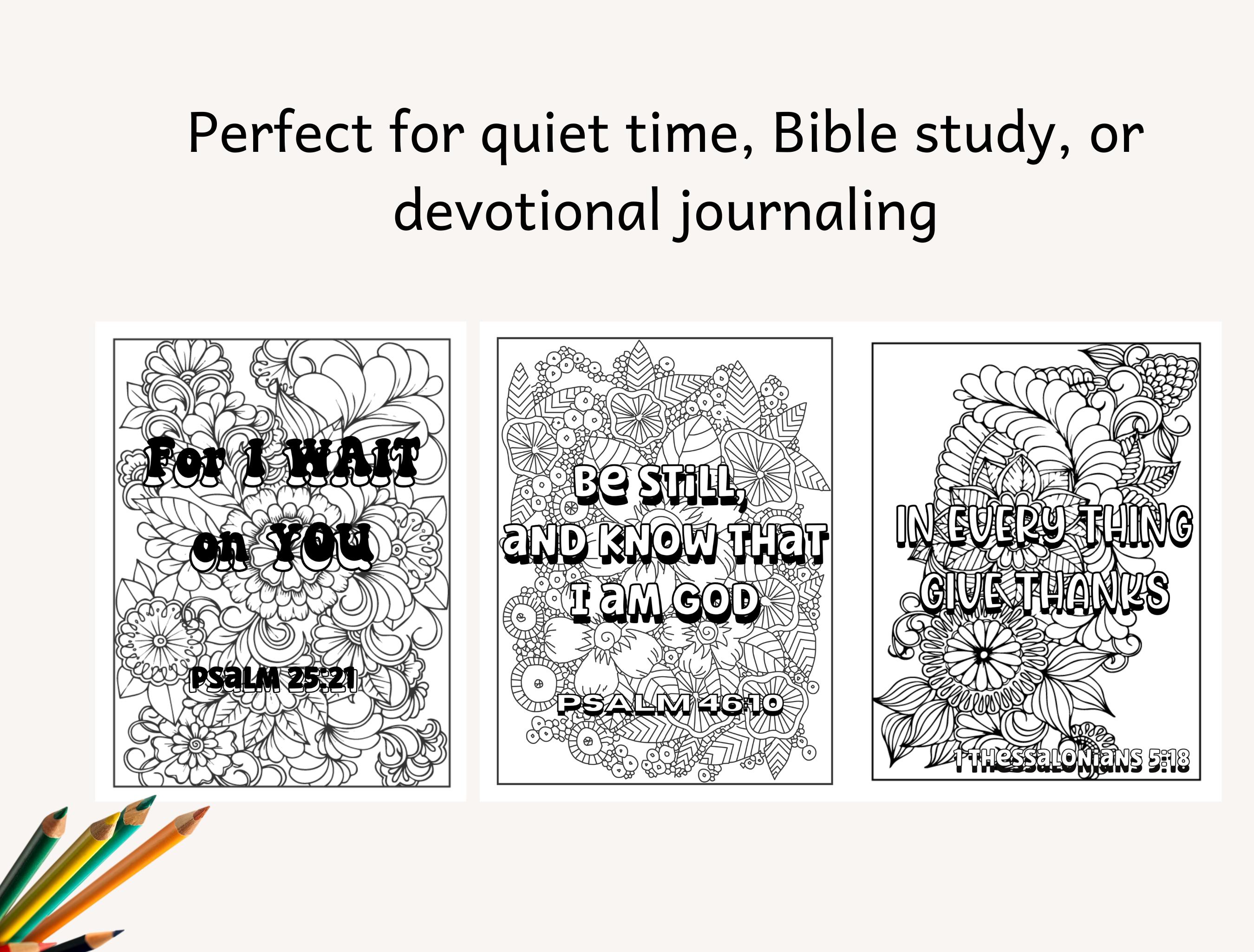 50 Bible Verse Coloring Page | Christian Mindfulness Printable ...