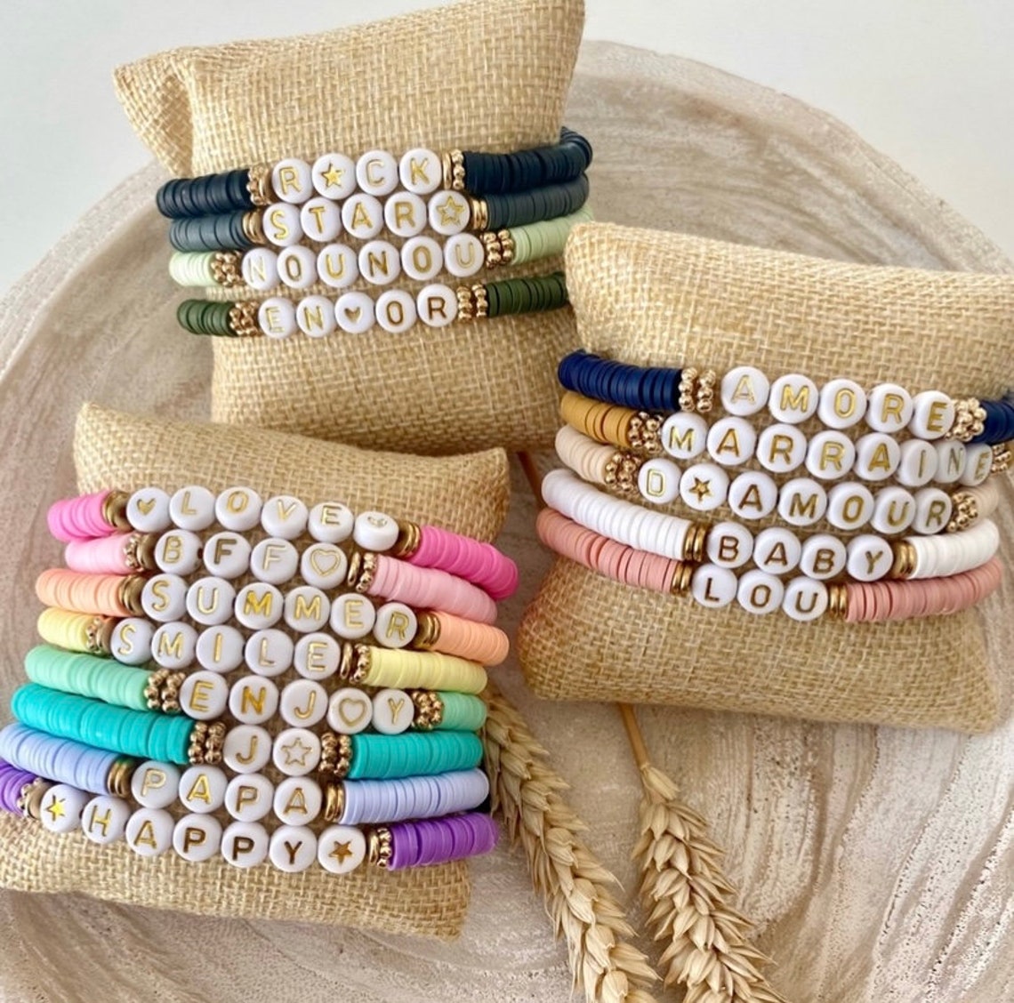 Bracelet En Perles HEISHI Personnalis Id e Cadeau Bracelet Etsy France Bracelet En Perles HEISHI Personnalis Id e Cadeau Bracelet Etsy France