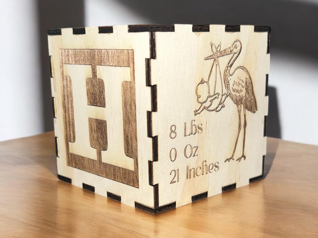 Birth Stats Baby Block Photo Prop- Personalized Keepsake Baby Block ...