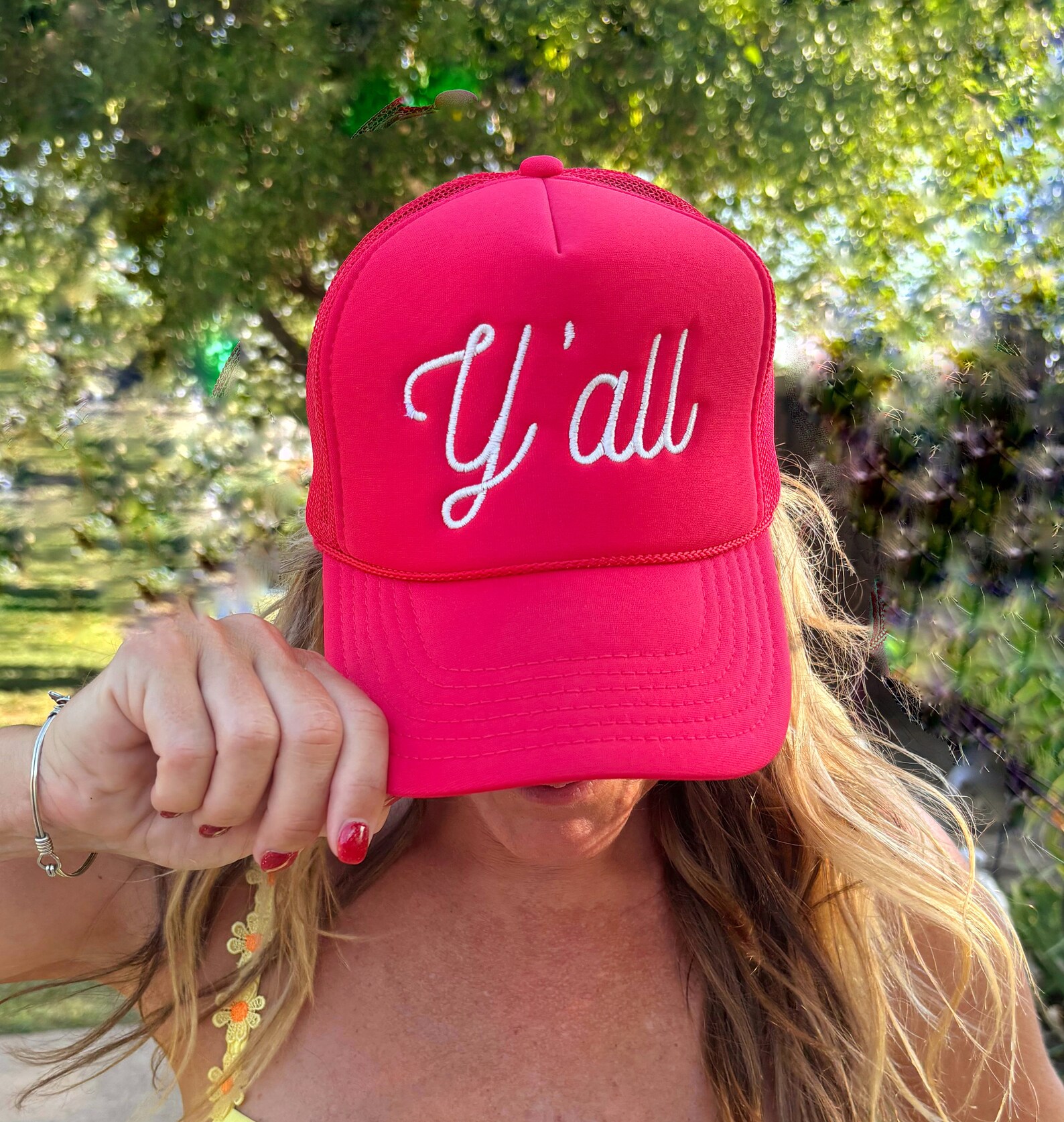 Y'all Cursive White Writing Adult Foam Trucker Hat - Etsy