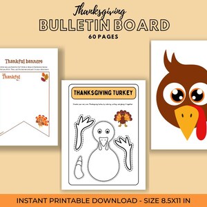 Thanksgiving Bulletin Board Activities 1st-6th Grade Digital Download ...