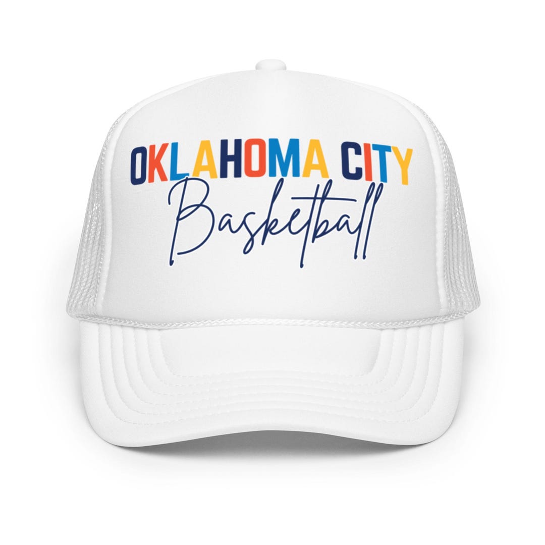 Oklahoma City Basketball Cursive Writing Foam Trucker Hat - Etsy