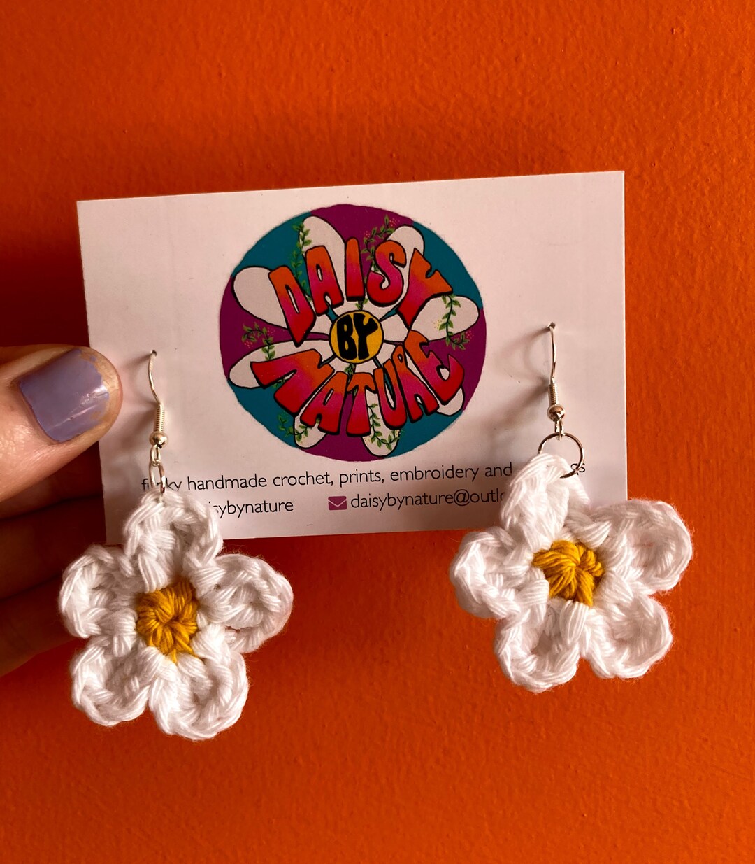 Mini Daisy Handmade Crochet Floral Earrings - Etsy