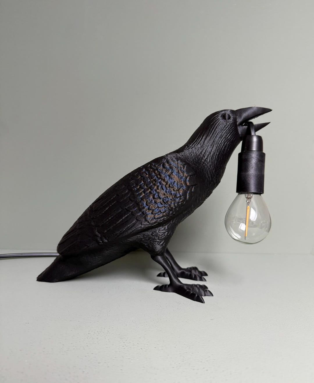 Crow Table Lamp, Unique Lighting in the Shape of a Crow Bird, Perfect ...