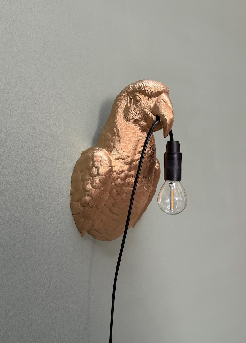 Parrot Wall Lamp - Unique Eye-catcher for Your Home - Tropical Mood ...