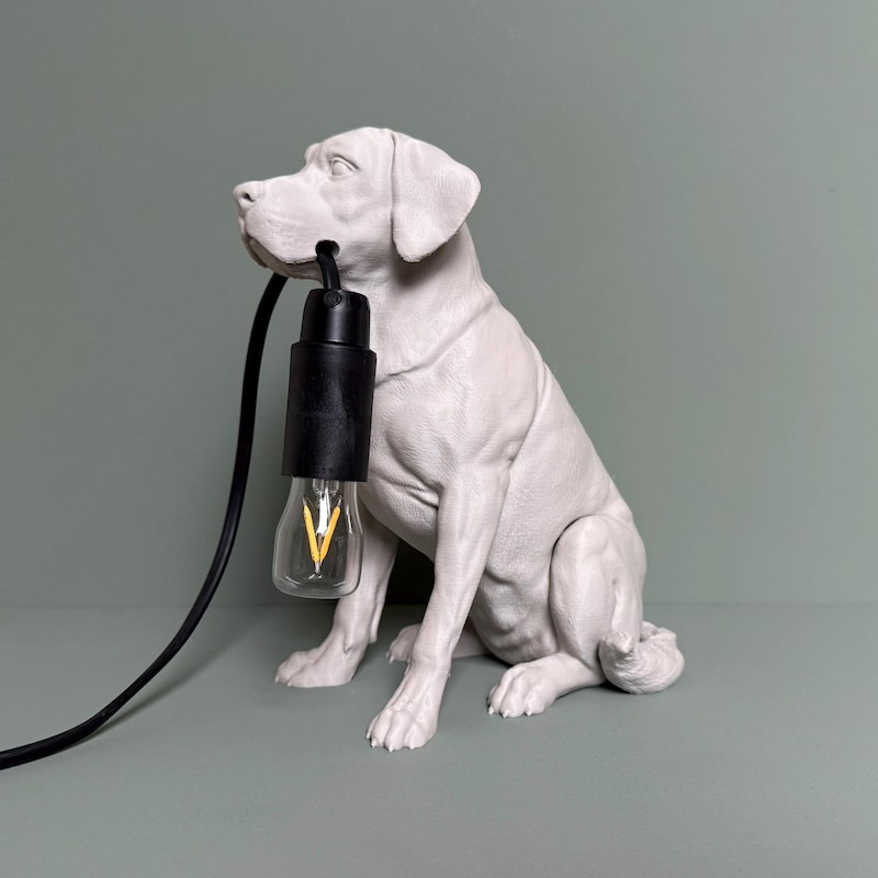 Stained Glass Dogs Lamps - Etsy