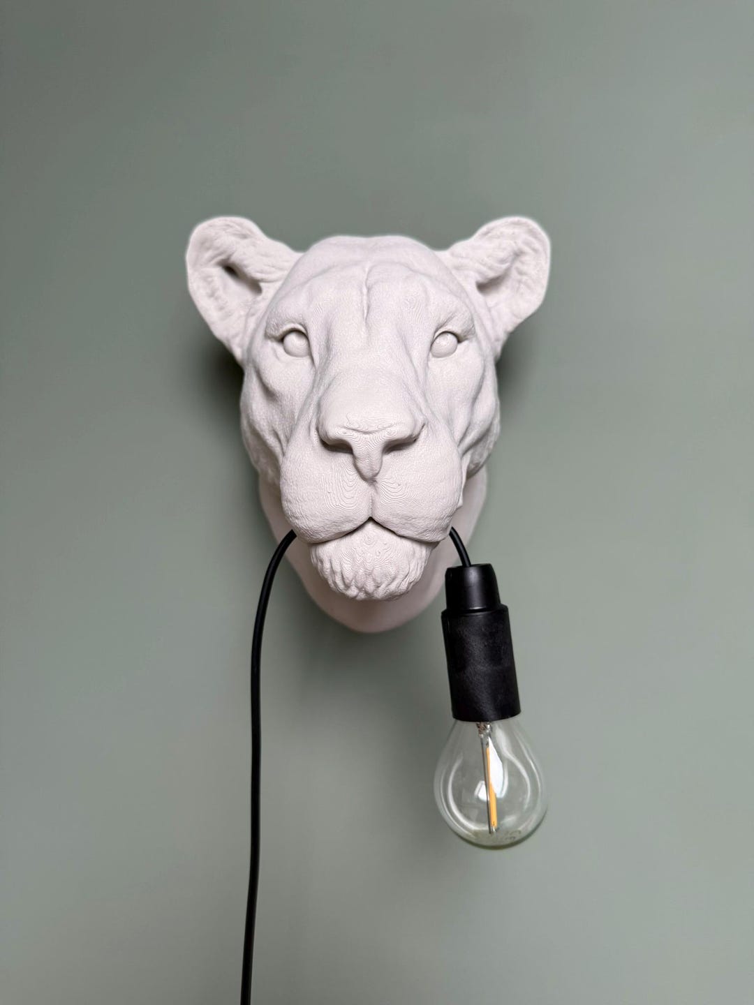 Lioness Wall Lamp - Lioness Wall Lamp - Animal Head Wall Lamp - Unique ...