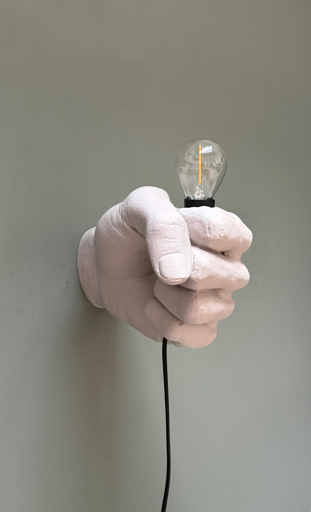 Wall Lamp Hand With Light Bulb - Creative Wall Lamp - Hand Wall Lamp ...