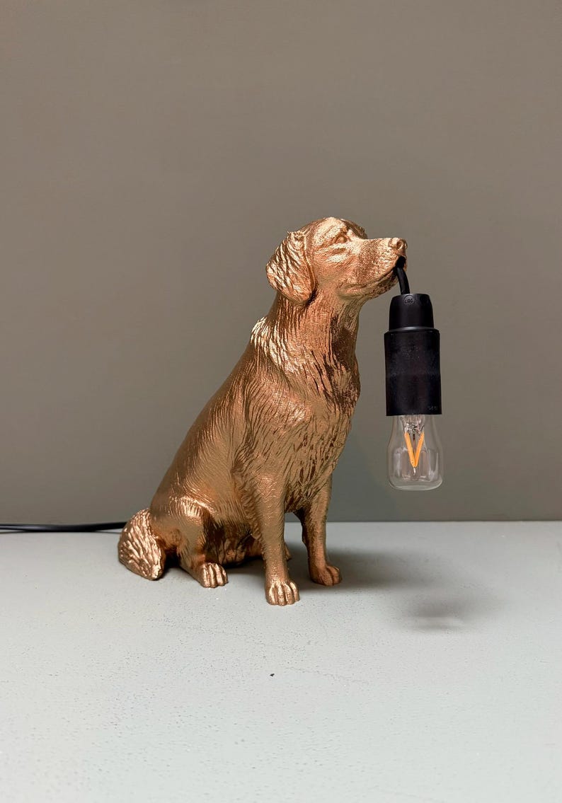 Golden Retriever Lamp - Original Animal Gift - Gift for Dog Lovers ...