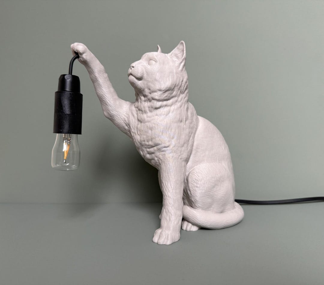 Cat Table Lamp - Atmospheric Lamp for Living Room or Bedside Table ...