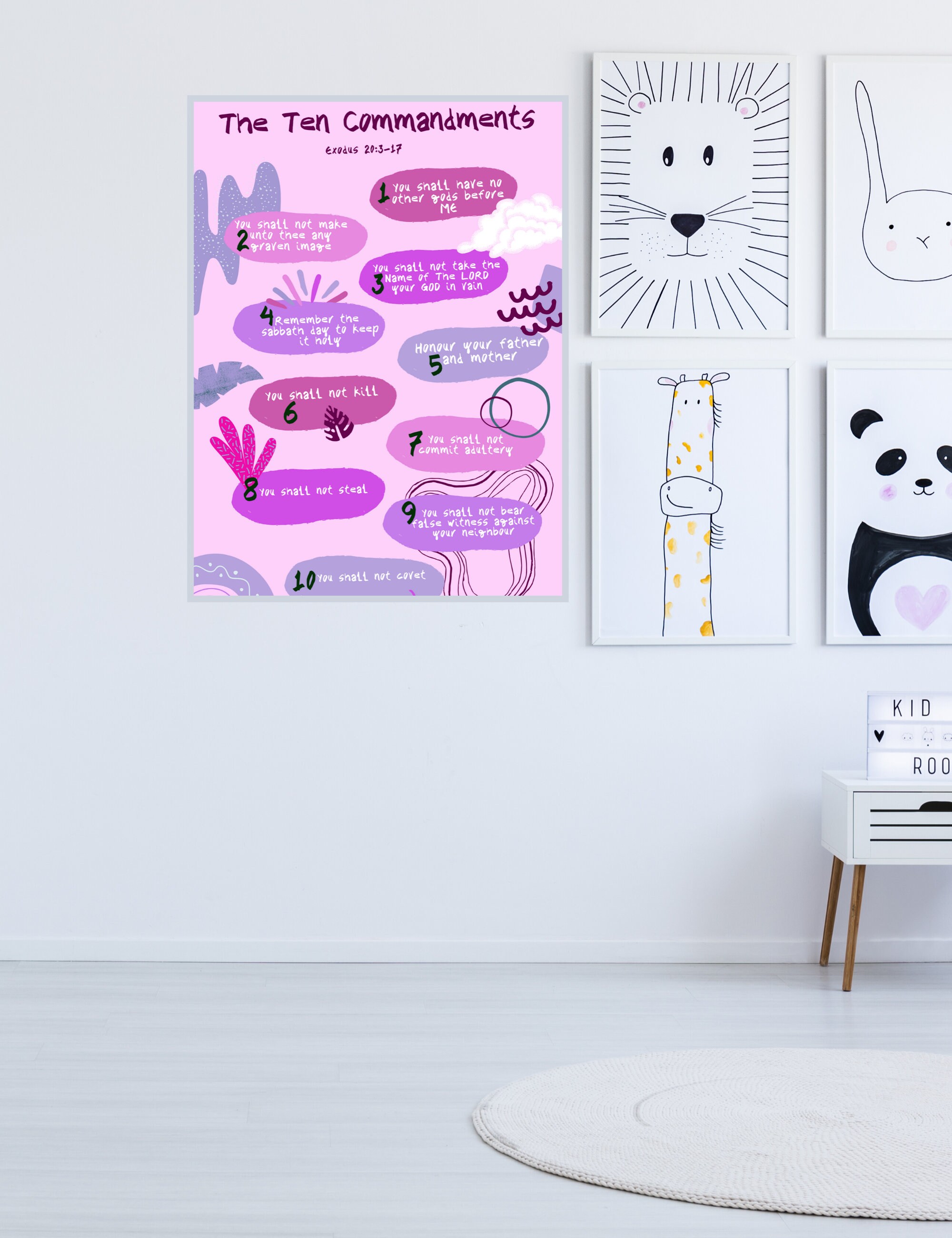 Ten Commandments Poster Digital Download Print Kids Memory | Etsy