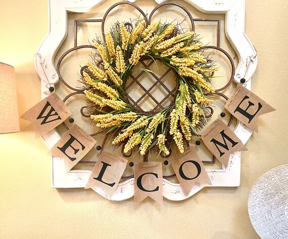 Welcome Burlap Banner Welcome Banner Welcome Party Banner | Etsy