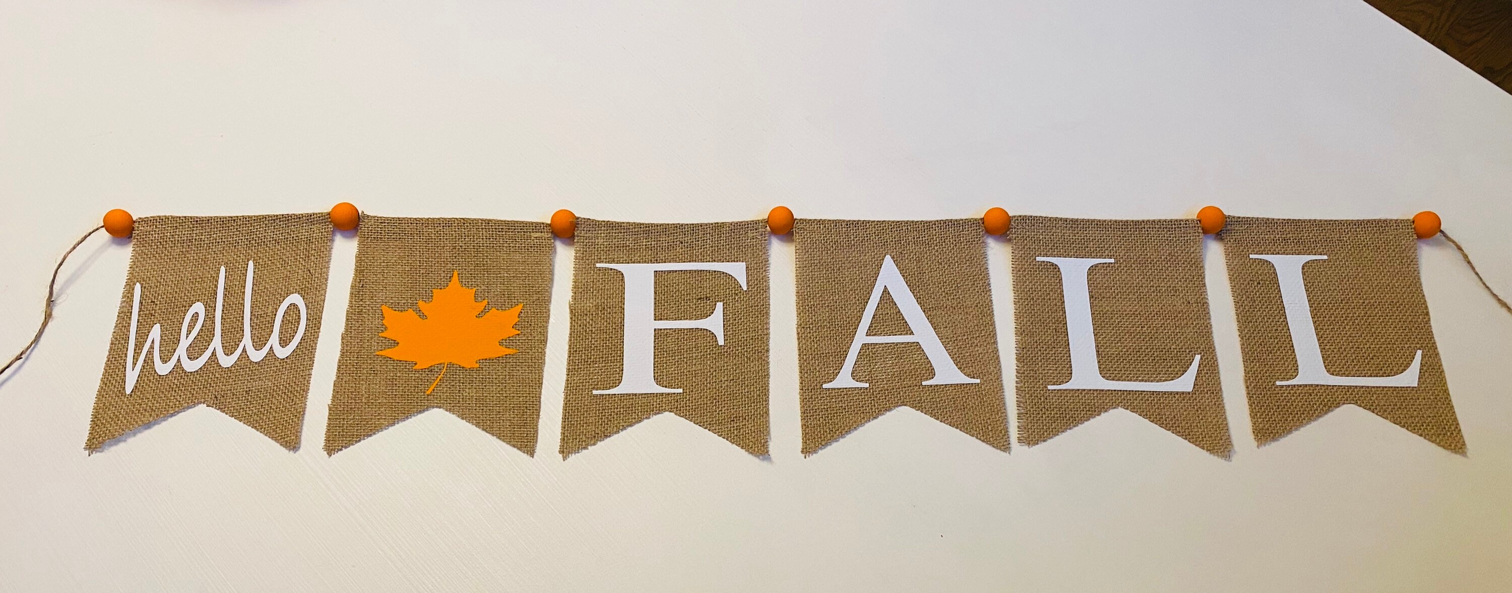 Hello Fall Burlap Banner Fall Burlap Banner Thanksgiving - Etsy