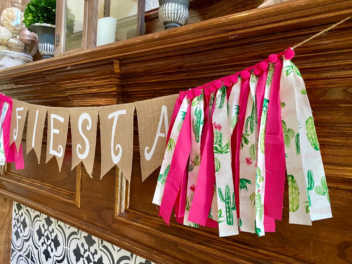 Fiesta Burlap Banner Fiesta Decoration Mexican Party | Etsy