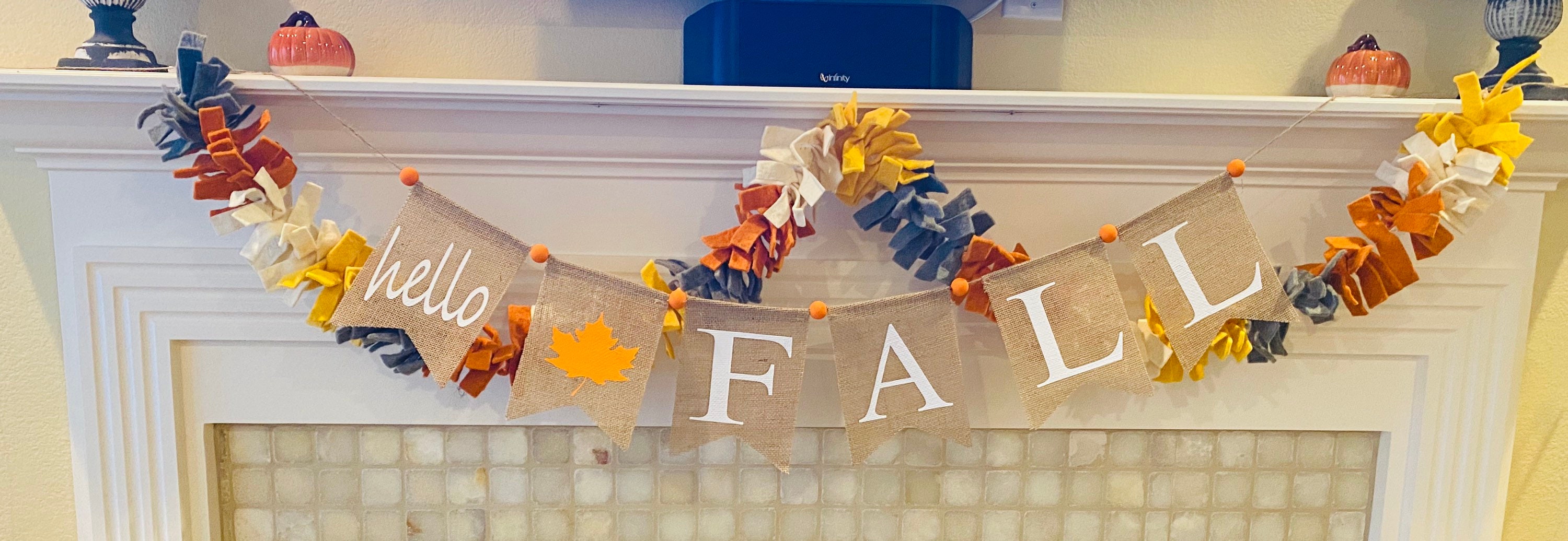 Hello Fall Burlap Banner Fall Burlap Banner Thanksgiving - Etsy