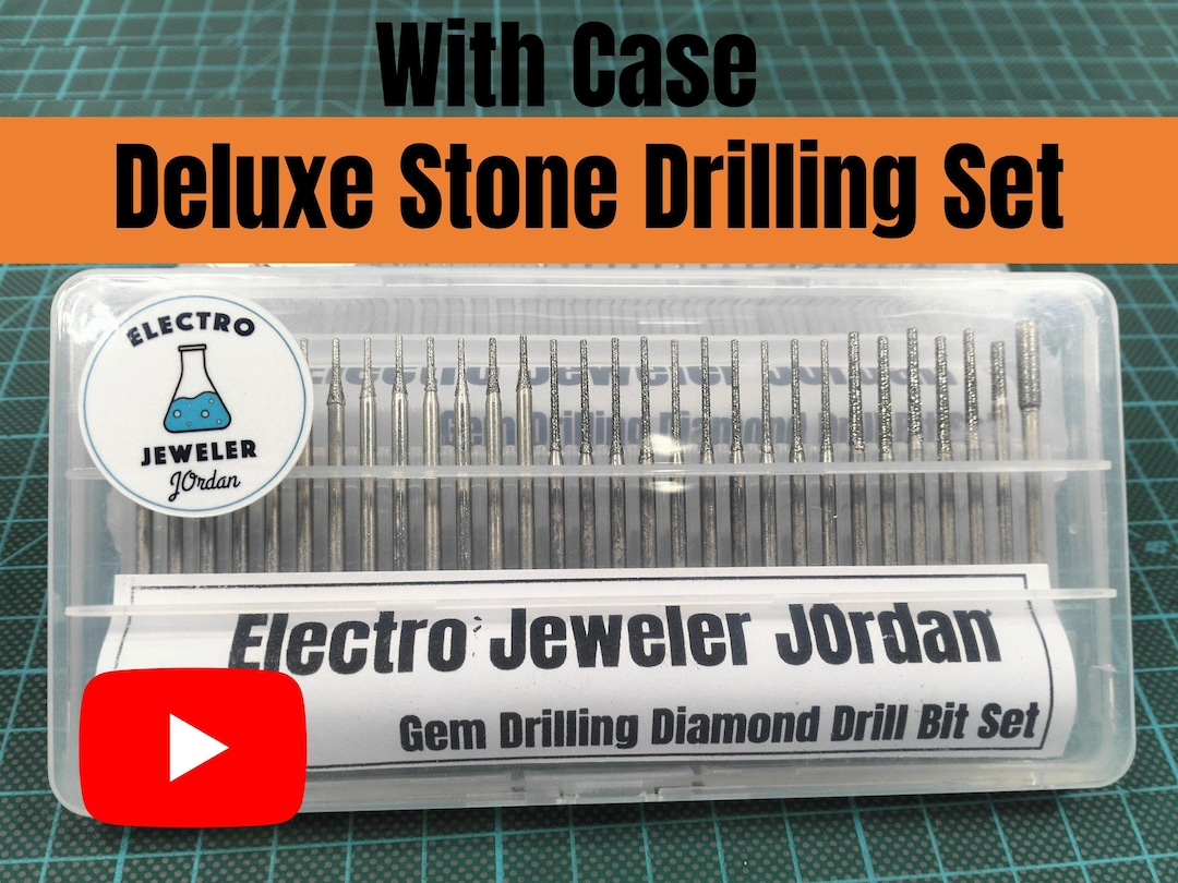 Stone Drilling DELUX Set 31 Pcs 2.3mm / 3/32" Shank See My Youtube Drilling Videos & Drill ...