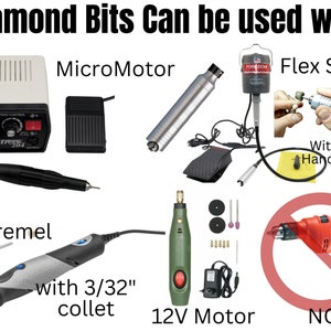 Stone Drilling Mini Set 14 Pcs. Shank Size of 2.3mm / 3/32" See My ...