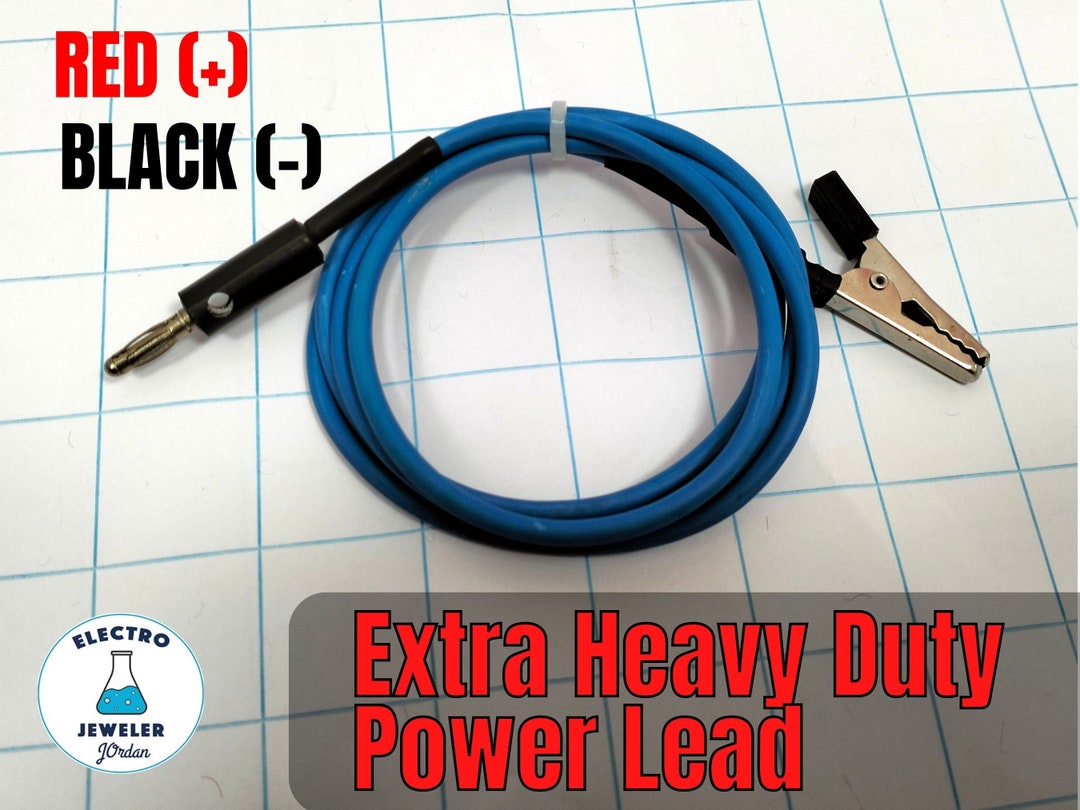 EXTRA Heavy Duty 10+ AMP Alligator Clip Lead. Electroform Supply Heavy ...