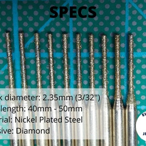 Pearl Drilling Mini Set 7 Pc. Shank Size 2.3mm / 3/32" & 1/8 See My ...