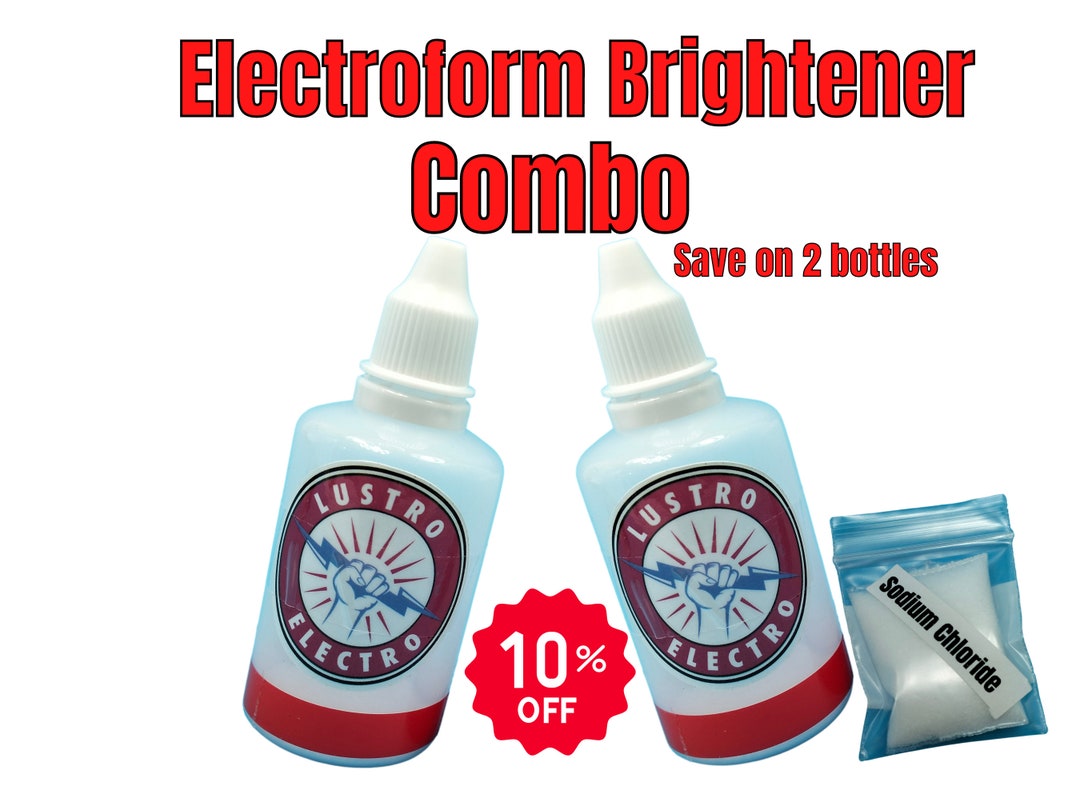 2 Bottles Copper Brightener + Chloride Electroform Brightener Powder ...