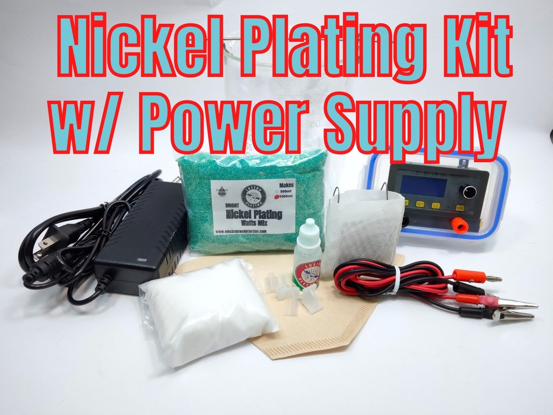 Nickel Plating Set 1 Liter Delux Kit Power Supply Easy Table Top Nickel ...