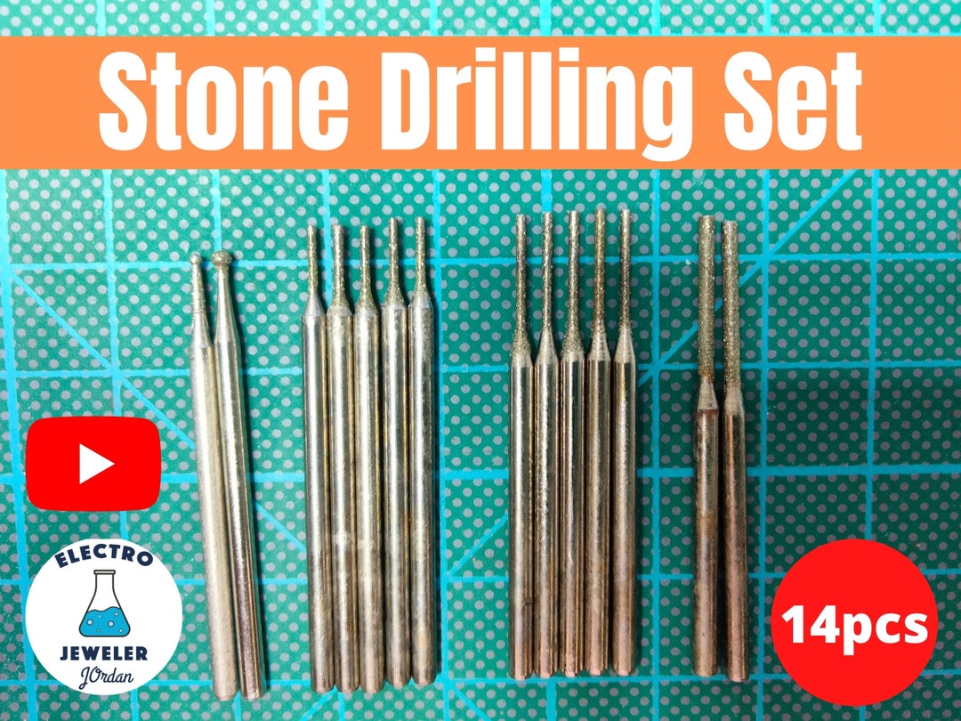 Stone Drilling Mini Set 14 Pcs. Shank Size of 2.3mm / 3/32" See My Youtube Drilling Videos ...