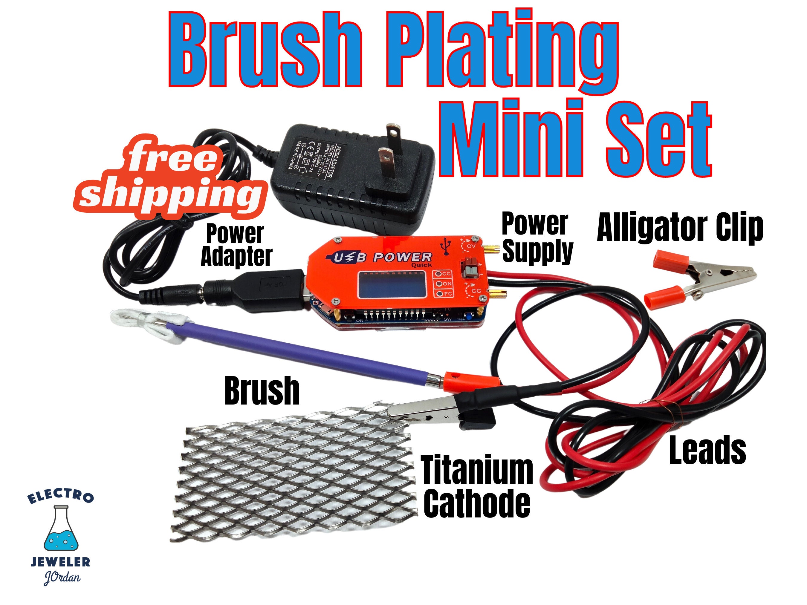 Pen / Brush Plating Set Mini Adjustable Power Supply 2A FREE SHIPPING ...