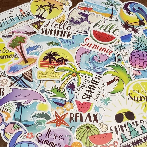 Summer Stickers - Etsy