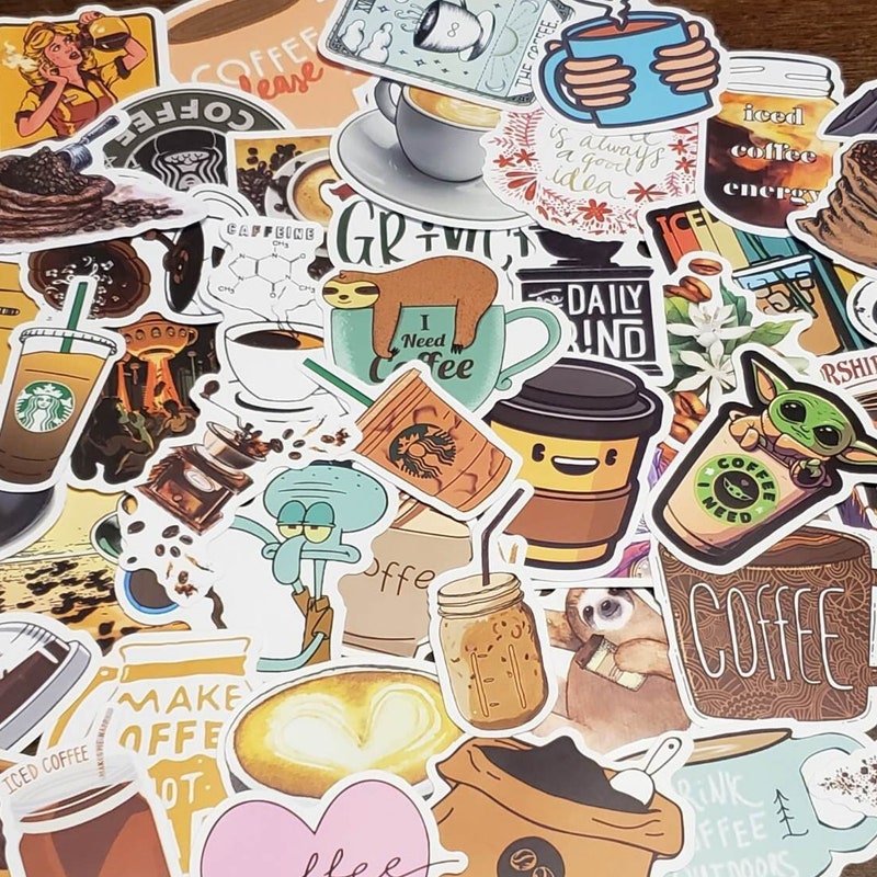 Coffee Cup Stickers - Etsy