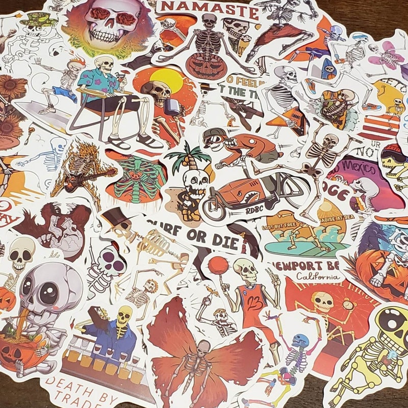 Skeleton Sticker - Etsy