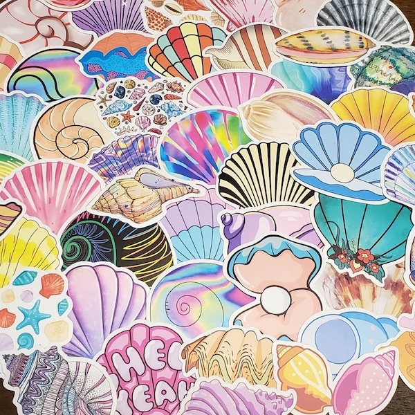 Sea Shell Stickers - Etsy