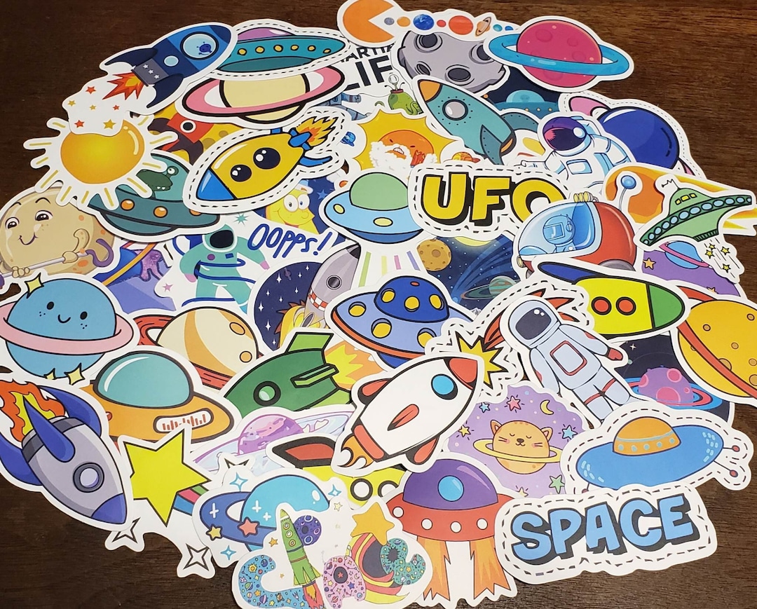 50 Space Stickers | Vinyl Space Decals | Celestial Stickers | Planetary ...