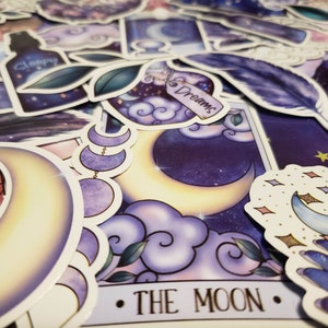 50 Sleep Themed Stickers | Relaxation Stickers | Vinyl Nighttime Decals ...