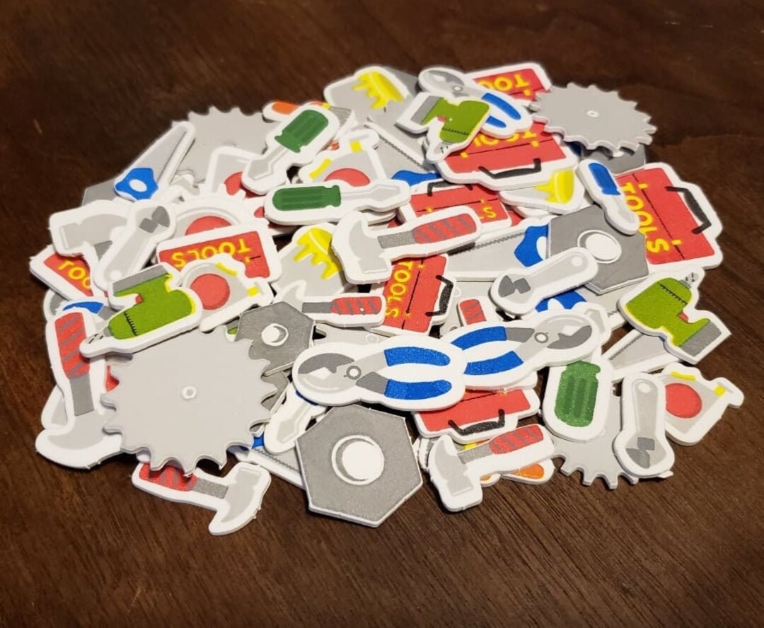 80 Tool Shaped Stickers | Self-adhesive Tool Stickers | Foam Sticker ...