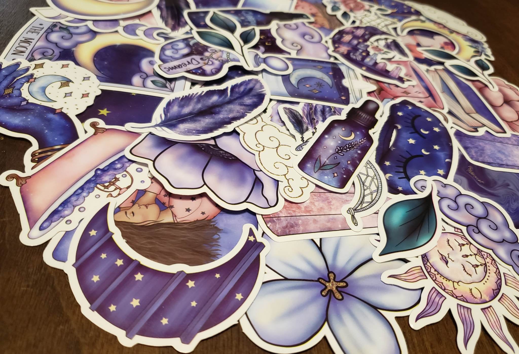 50 Sleep Themed Stickers | Relaxation Stickers | Vinyl Nighttime Decals ...