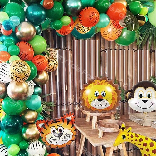 147pcs Jungle Safari Theme Party Balloon Garland Kit Animal | Etsy
