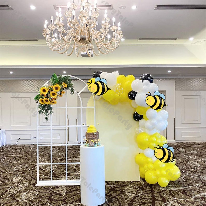 83pcs Bee Day Balloon Garland Kit Baby Shower Decorations Black and ...