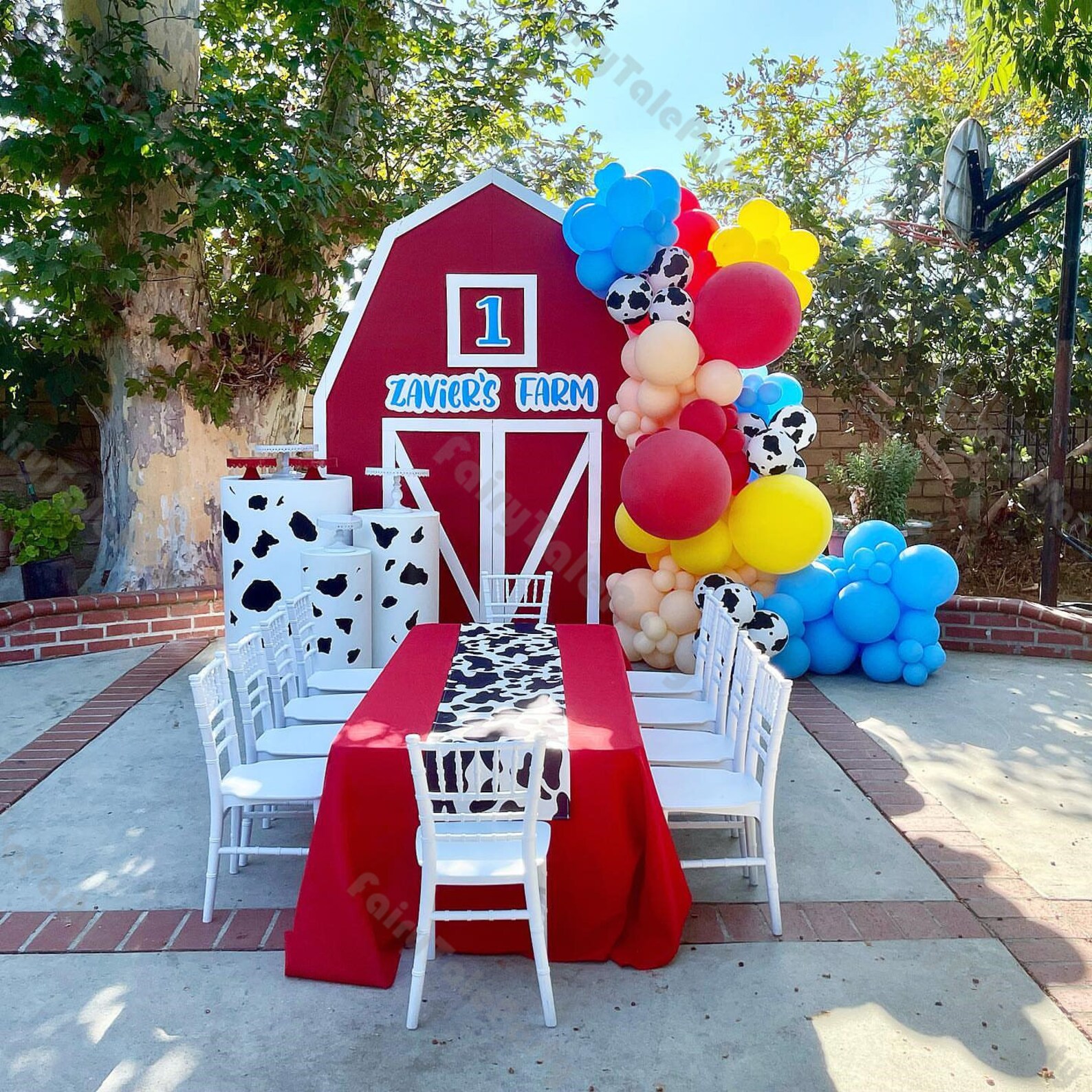 130pcs Farm Balloons Garland Kit Cream Peach and Light Blue Balloon ...