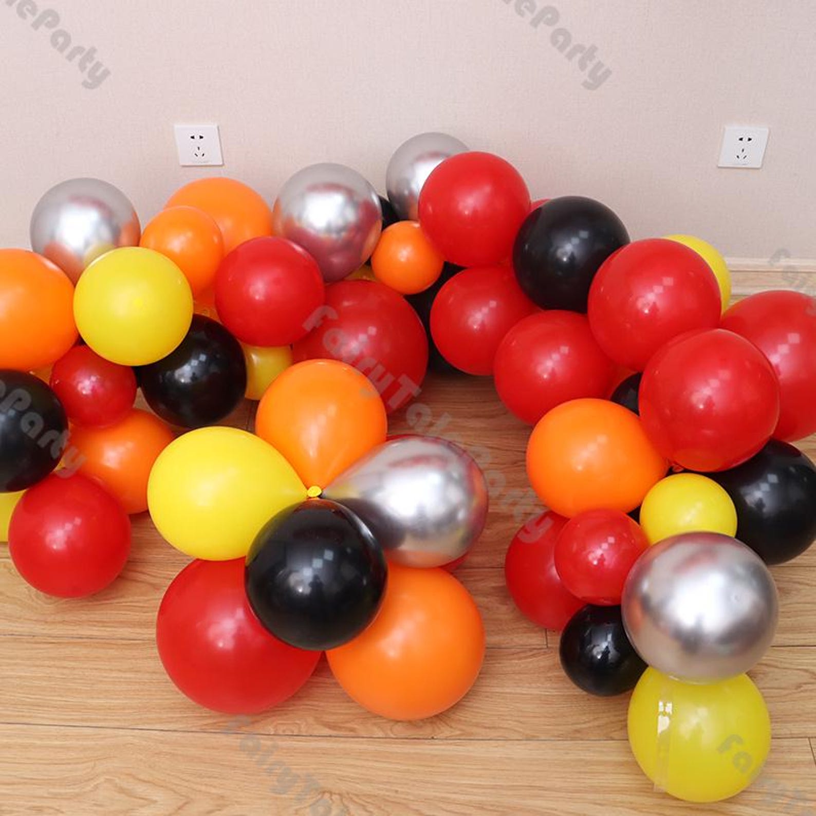 102pcs Firefighter Birthday Decor Balloons | Flame and Fire Truck ...