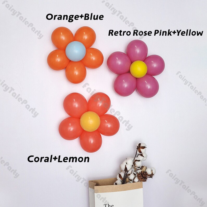 Colorful Daisy Flower Balloon Wall Kit Colorful Daisy Balloon - Etsy