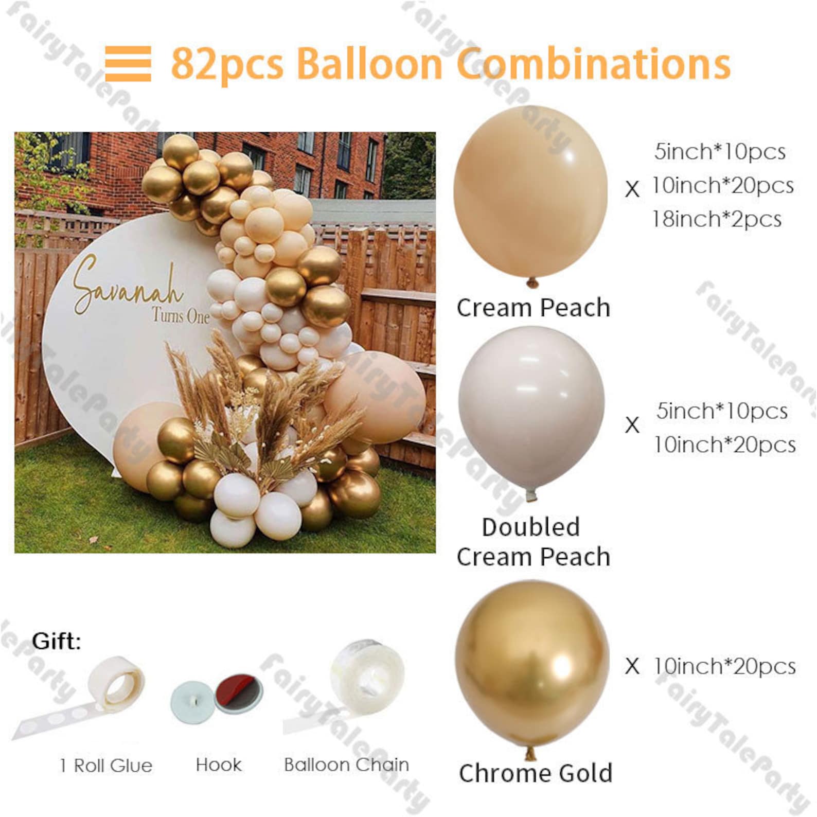 82pcs Beige Birthday Balloon Arch Kids Girl/boy Cream Peach - Etsy