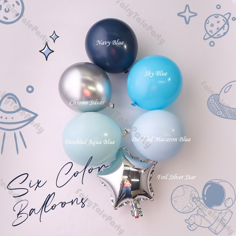 7-18ft GALAXY Space Balloon Garland Astronaut Rocket Themed Balloon ...