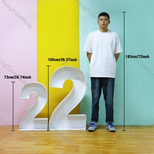 73cm Large Number Mosaic Balloon Frame DIY Balloon Number Stand 0-9 ...