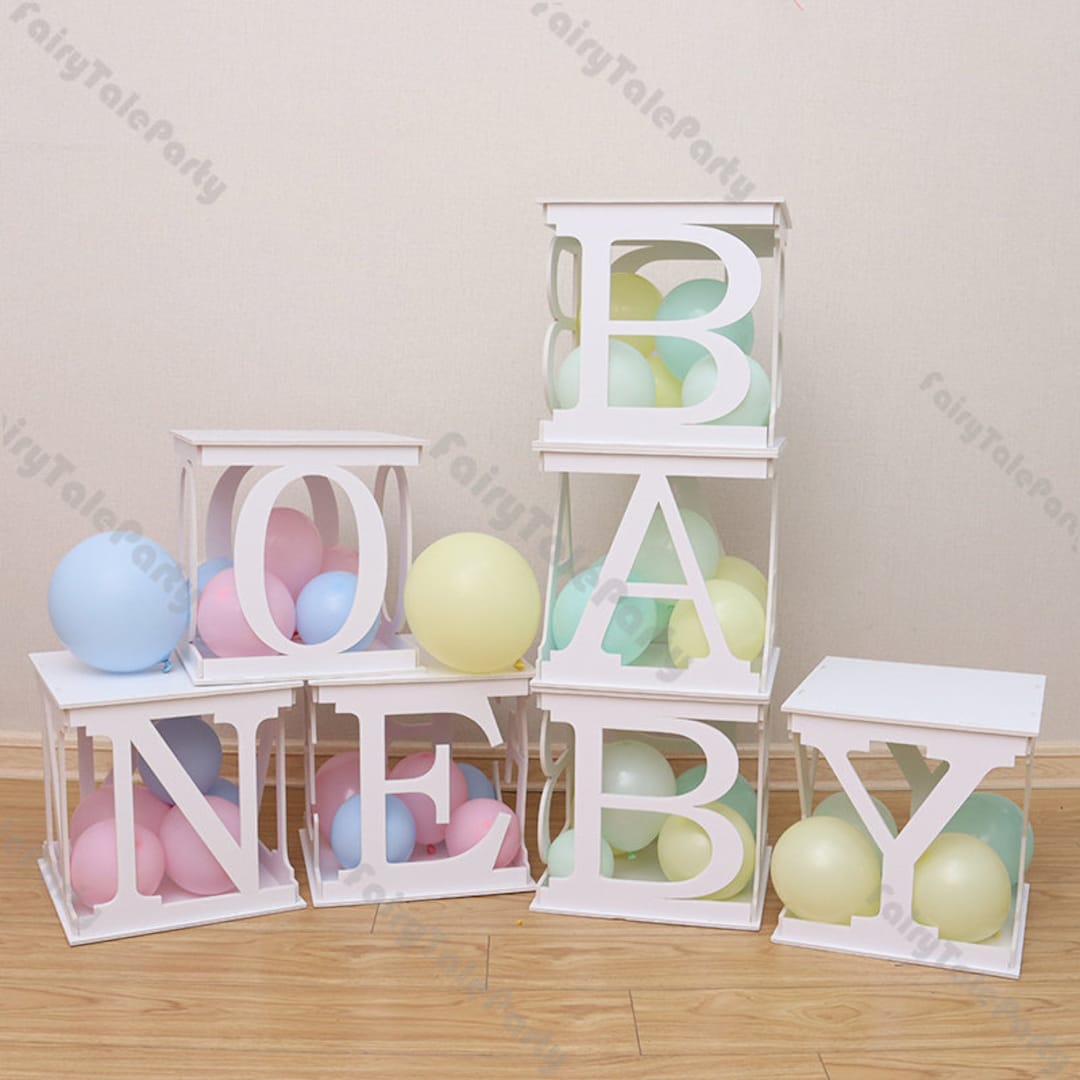 30cm DIY Balloon Filling Box PRE-CUT A-Z Foam Board Frame Balloon Boxes ...