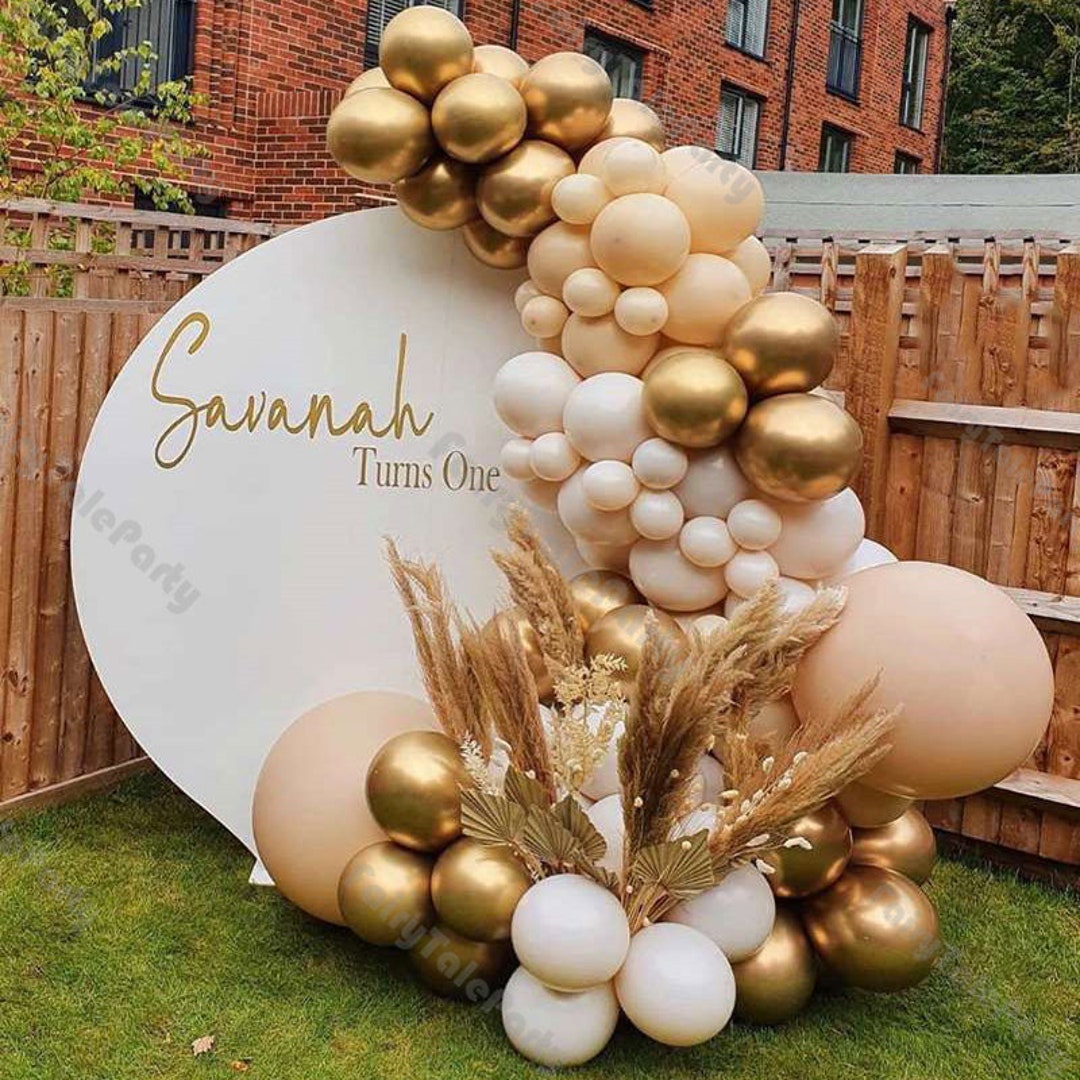 82pcs Beige Birthday Balloon Arch Kids Girl/boy Cream Peach - Etsy