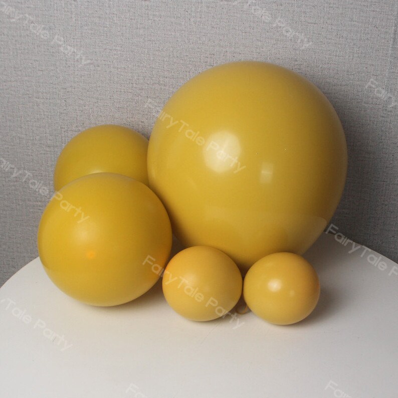 134pcs Double Ginger Mustard Yellow Latex Balloons Garland Kit - Etsy