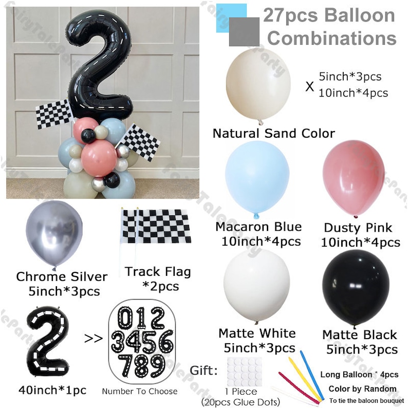 27pcs Pastel Blush Two Fast Birthday Decoration Retro Race Car Themed ...
