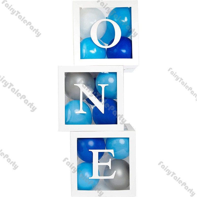 Alphabet Transparent White Pink Box Packing Name Balloon DIY | Etsy