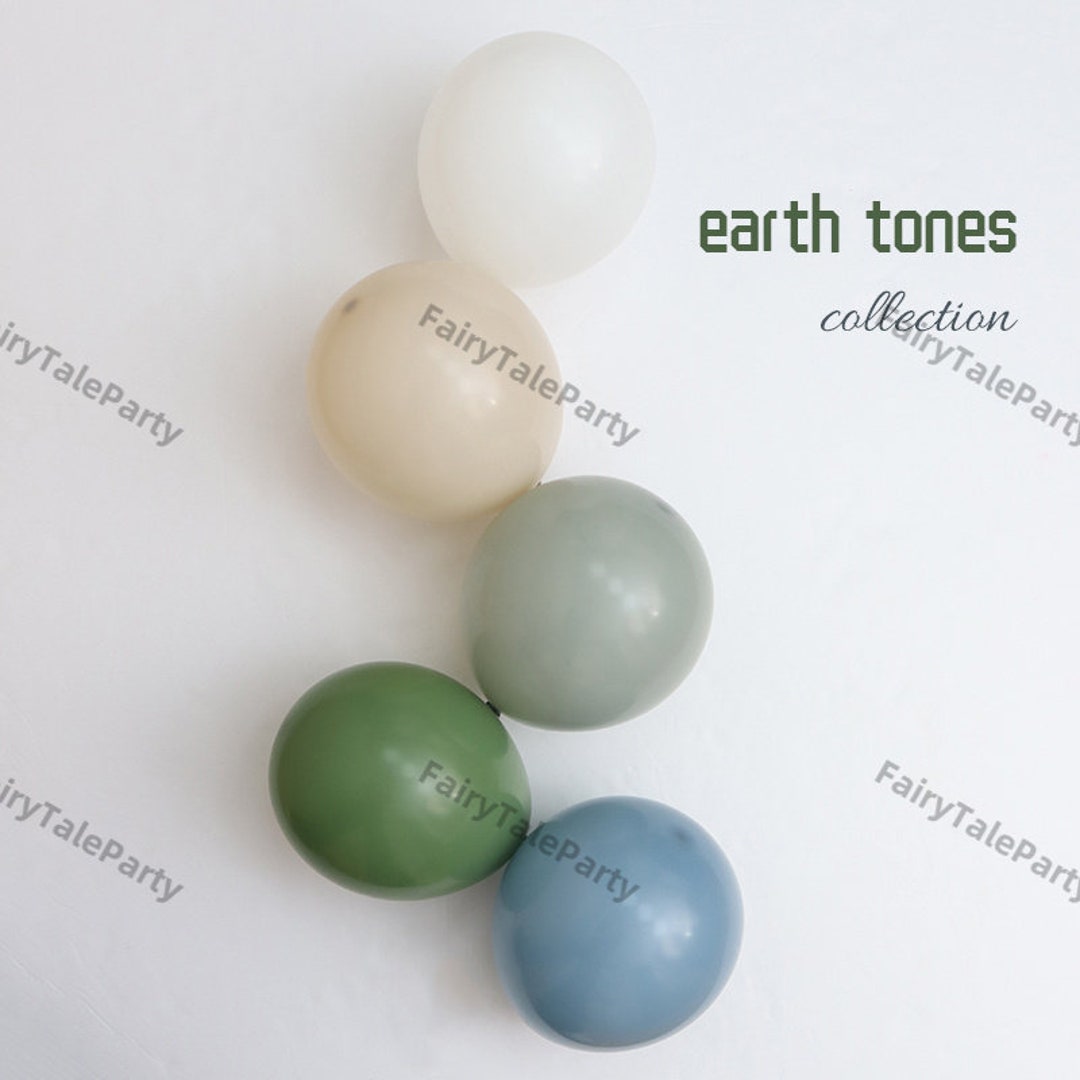 Earth Tones Balloon Garland Arch Custom Balloon Arch Blue Green Sand ...