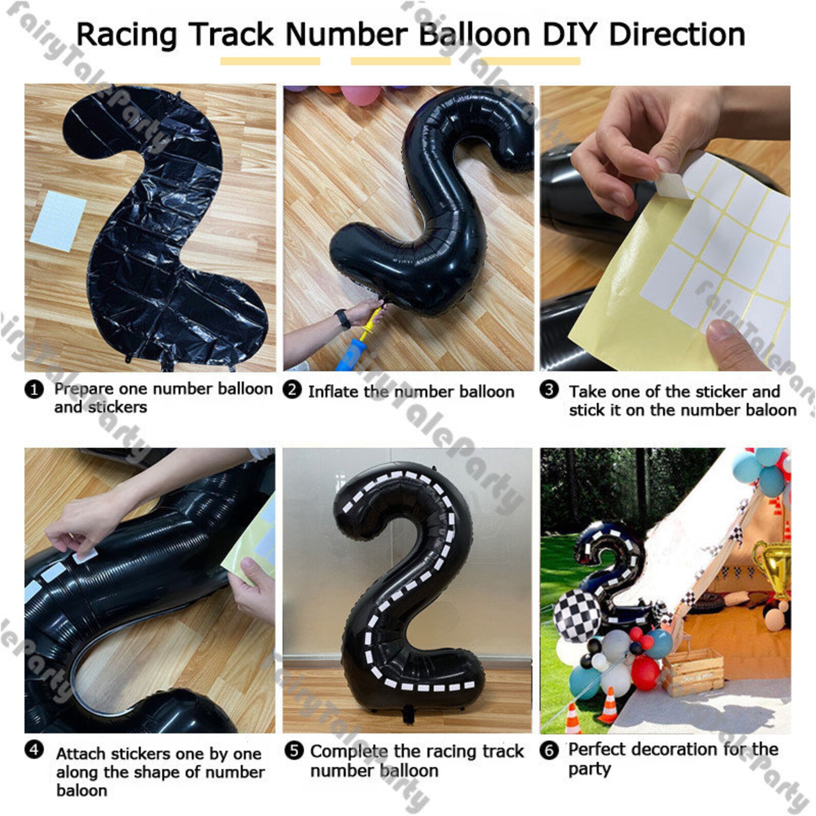 111pcs Racing Theme Balloon Garland Birthday Party Decor Kids Two Fast ...
